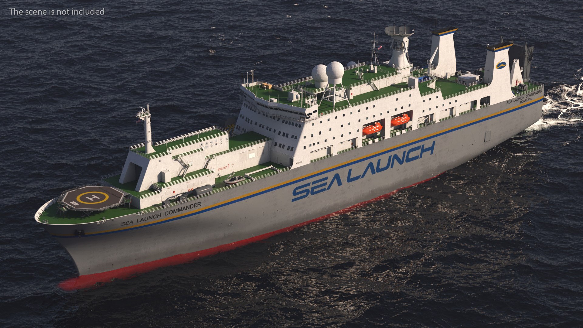 Sea Launch Commander Vessel 3D Model - TurboSquid 2382804