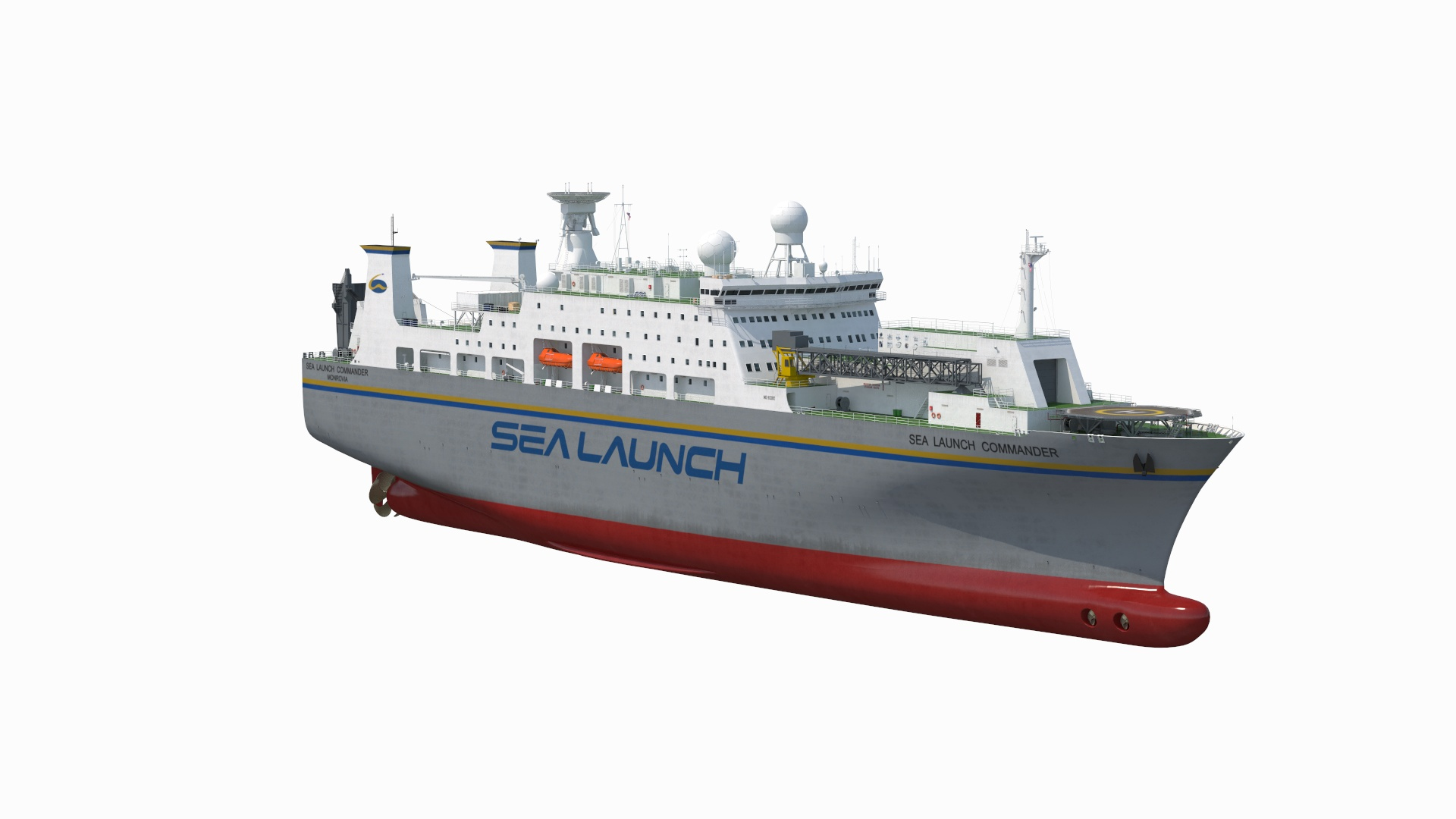 Sea Launch Commander Vessel 3D Model - TurboSquid 2382804