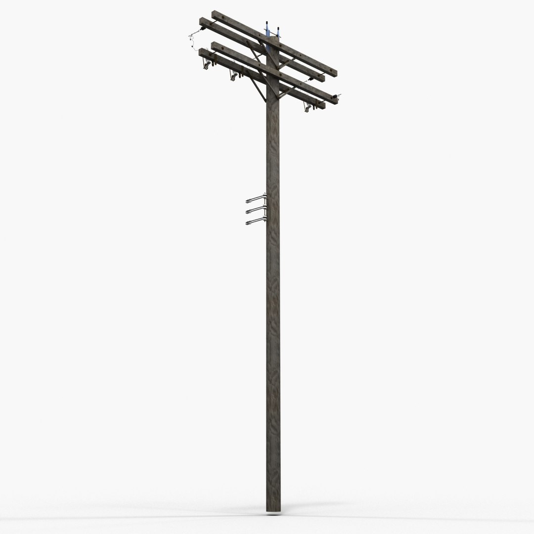 3d model utility pole 2