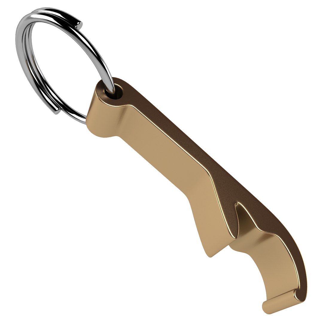 Bottle Opener Keychain 3d Model