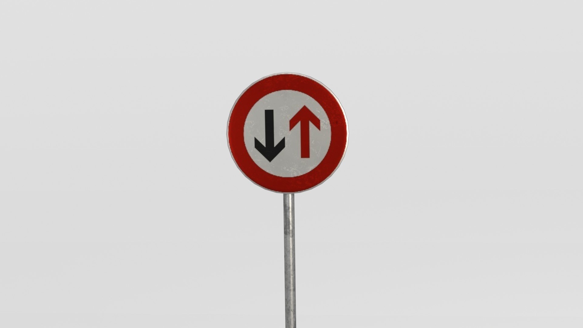 Traffic Sign Priority Of Oncoming Vehicles 3D Model - TurboSquid 2144767