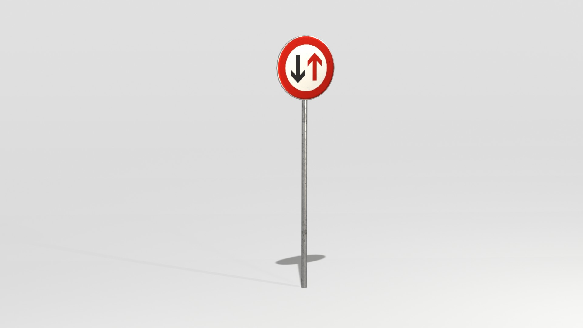 Traffic Sign Priority Of Oncoming Vehicles 3D Model - TurboSquid 2144767