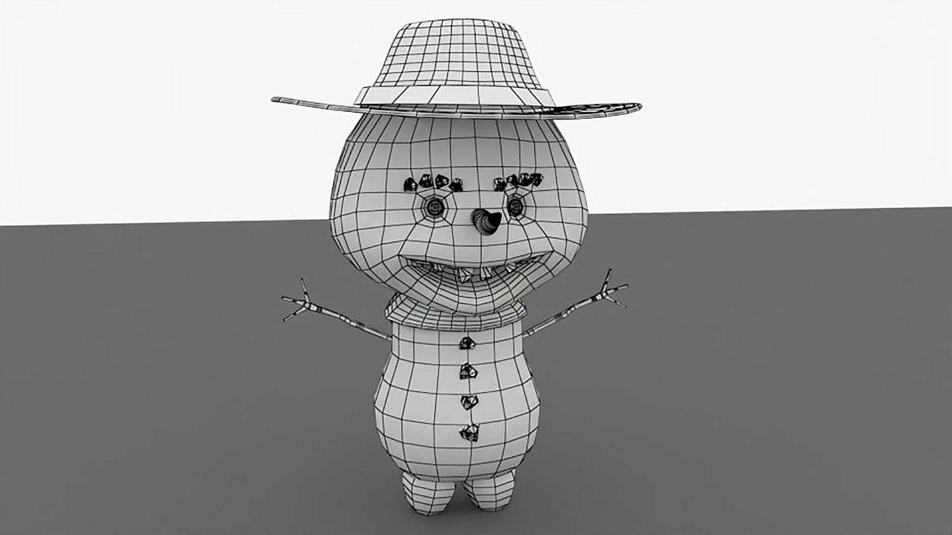 Snowman 3D Model - TurboSquid 1829011