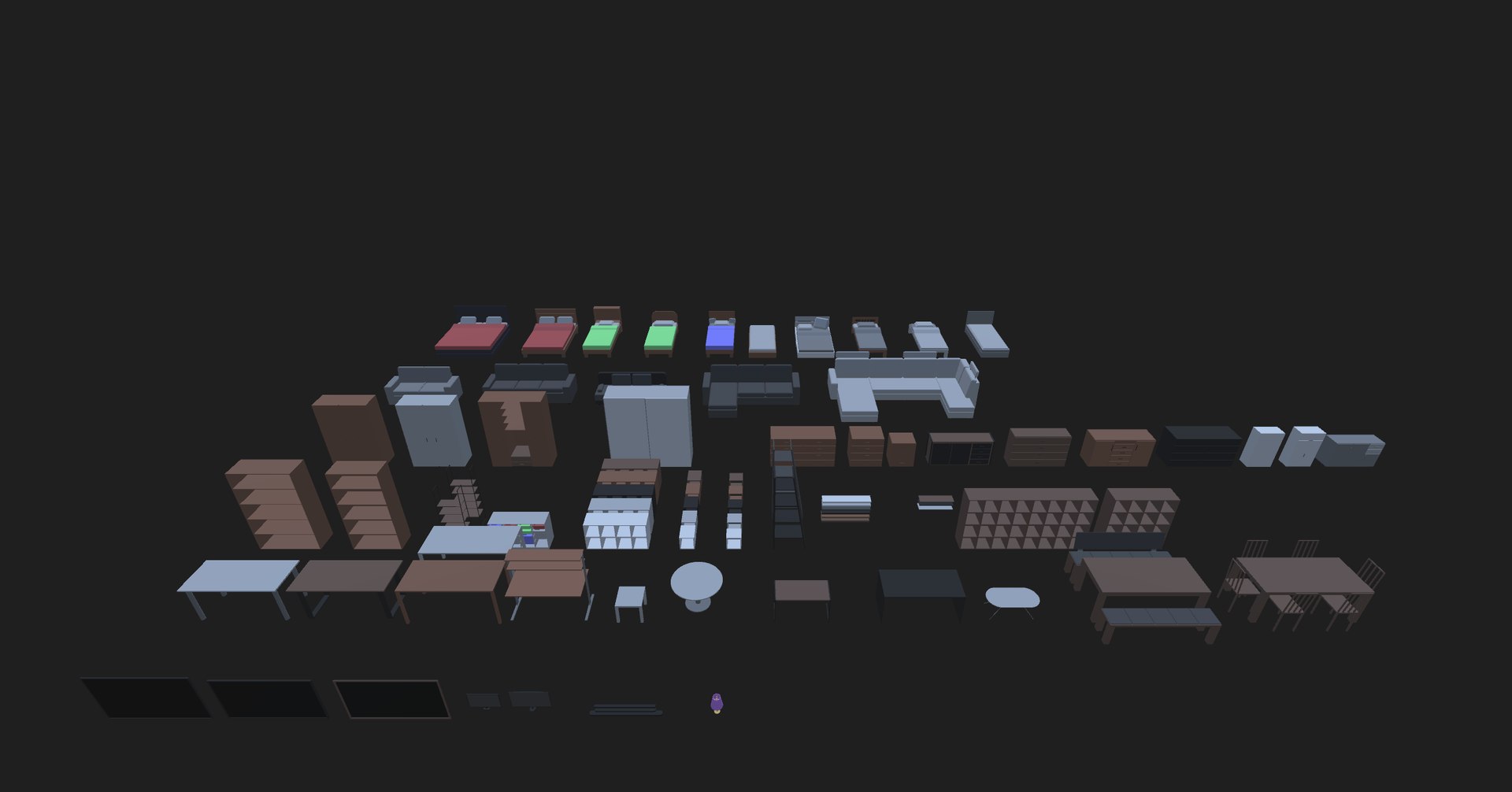 3D Low Poly Furniture Pack Vol - TurboSquid 1887572