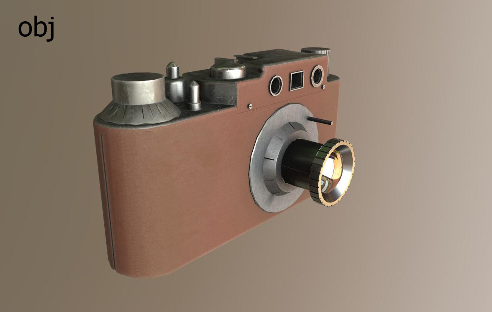 3d Old Film Camera Lens