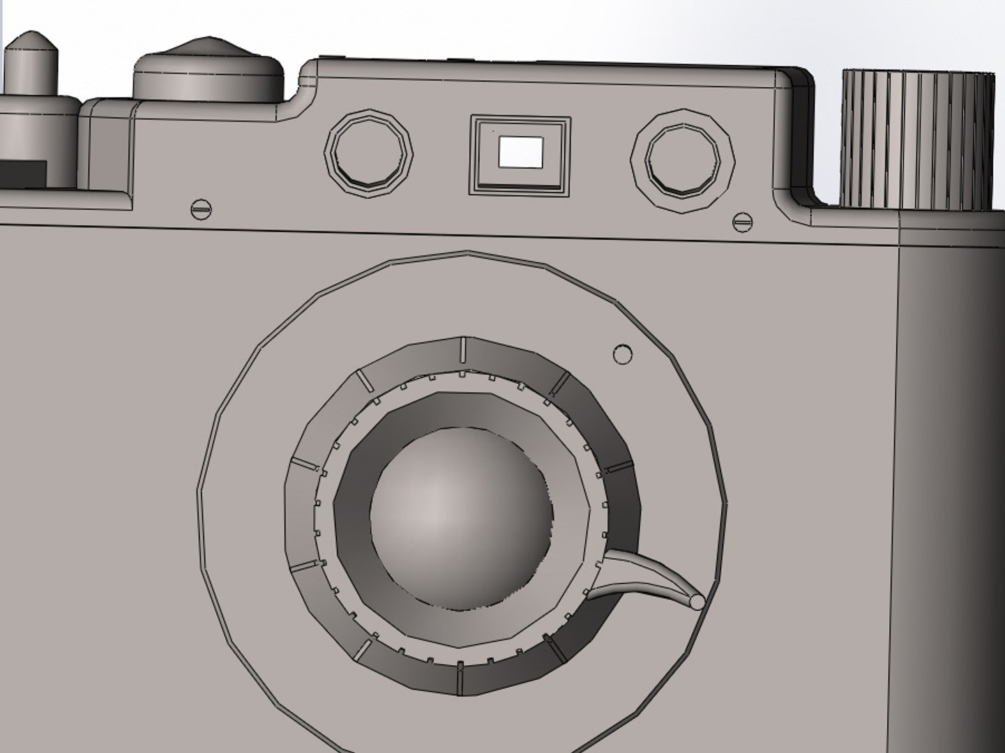 3d Old Film Camera Lens