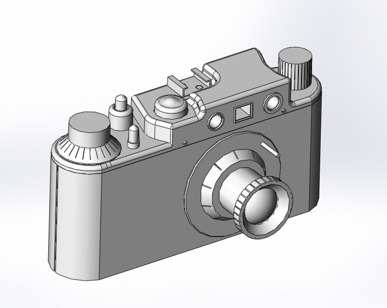 3d Old Film Camera Lens