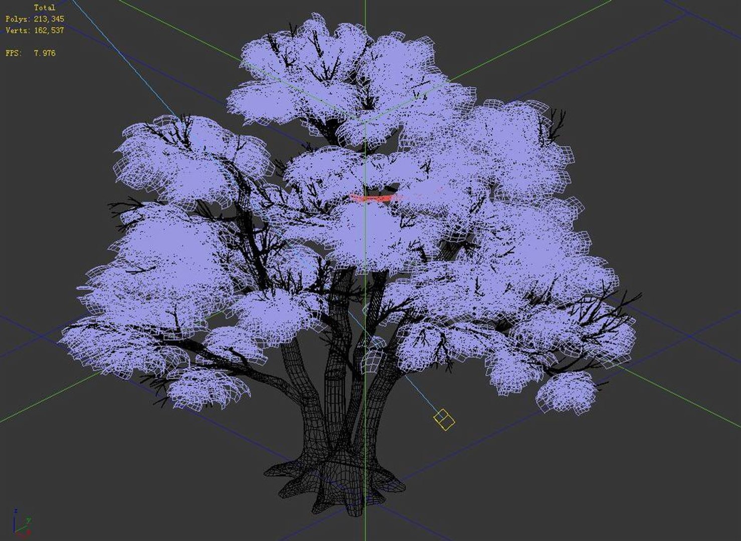 Forest - red tree 3D model - TurboSquid 1449179