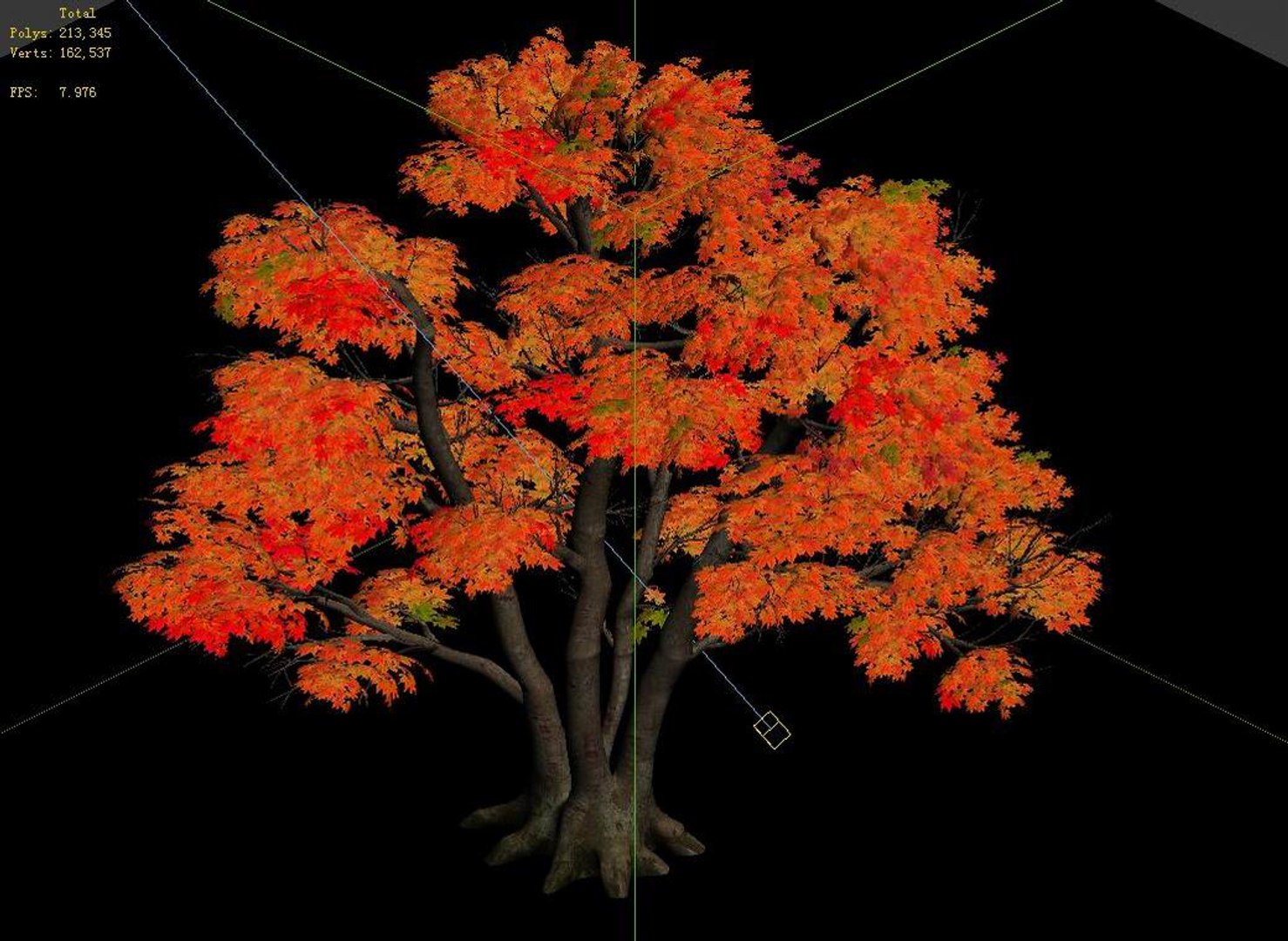 Forest - red tree 3D model - TurboSquid 1449179