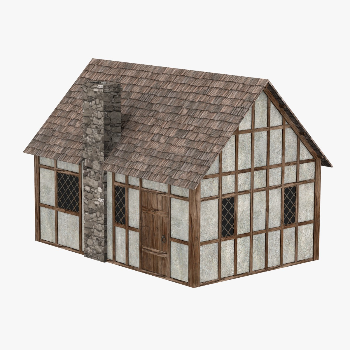 3d medieval house model