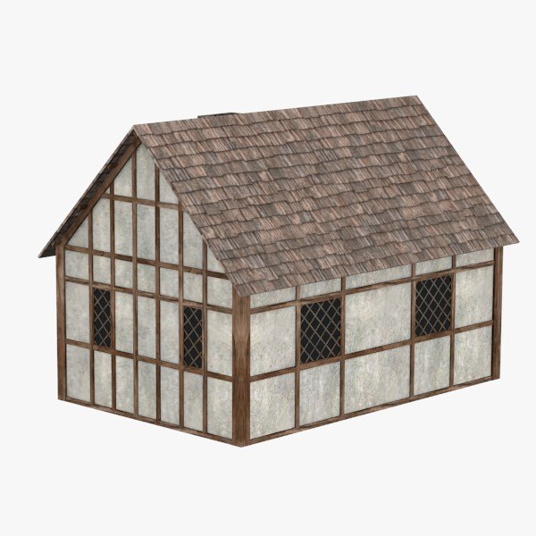 3d medieval house model