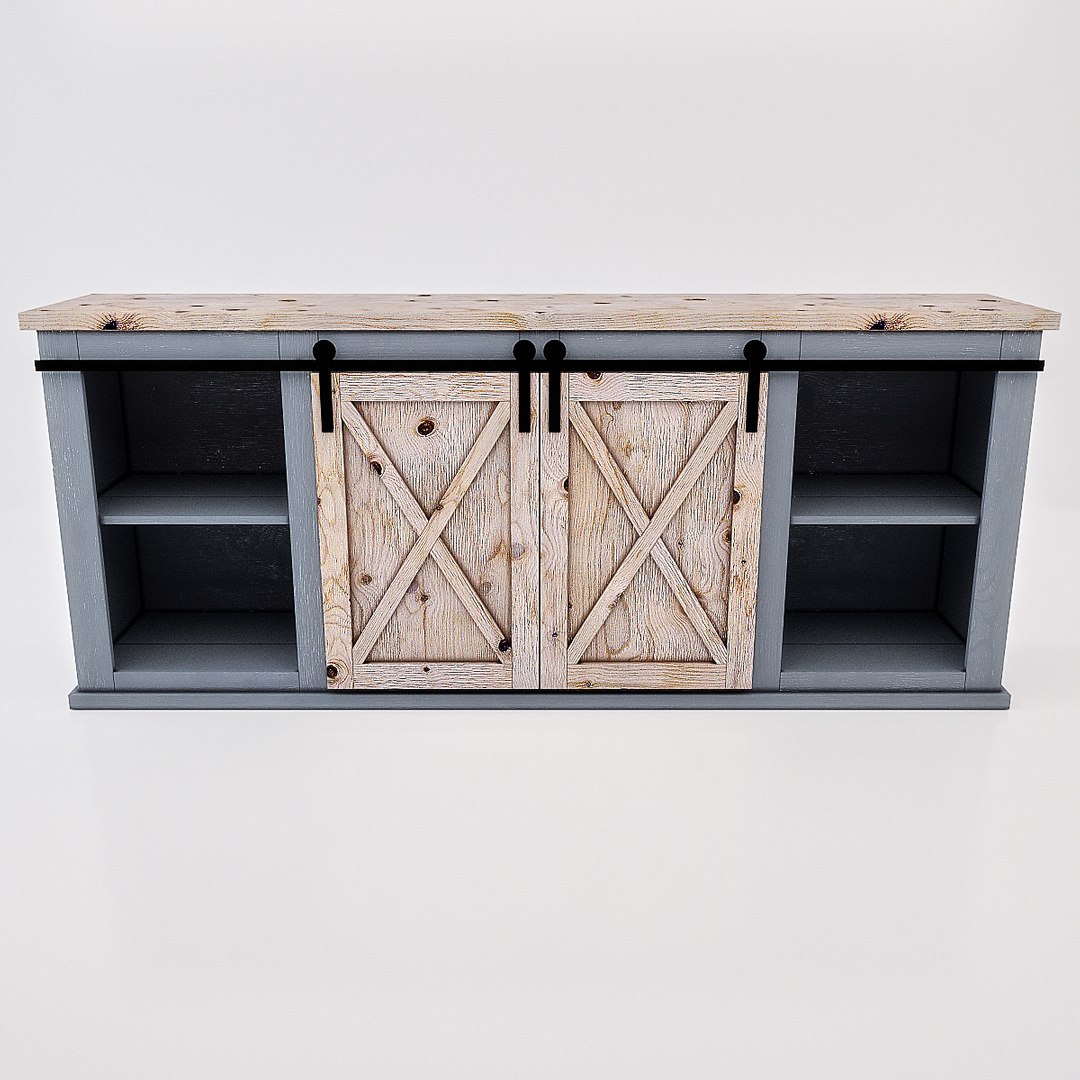 3D Grandy Sliding Door Console - TurboSquid 1353254