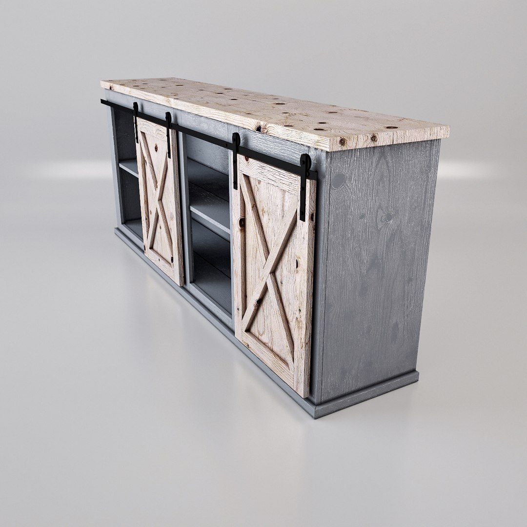 3D Grandy Sliding Door Console - TurboSquid 1353254