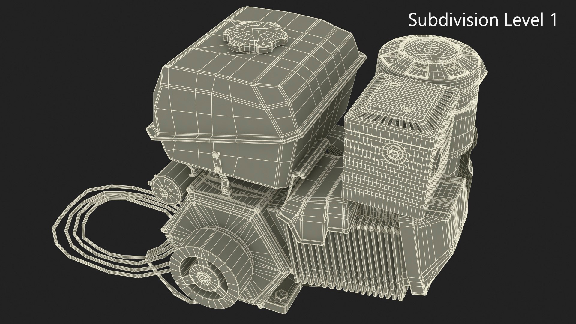 3D Single Cylinder Horizontal Shaft Engine - TurboSquid 2149105