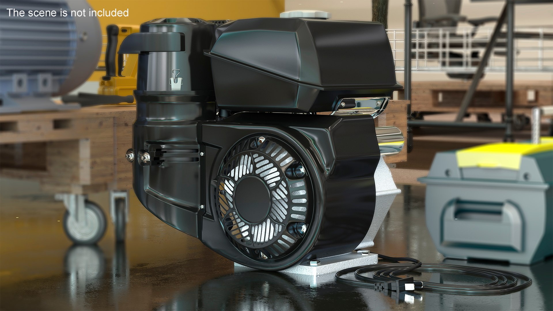 3D Single Cylinder Horizontal Shaft Engine - TurboSquid 2149105