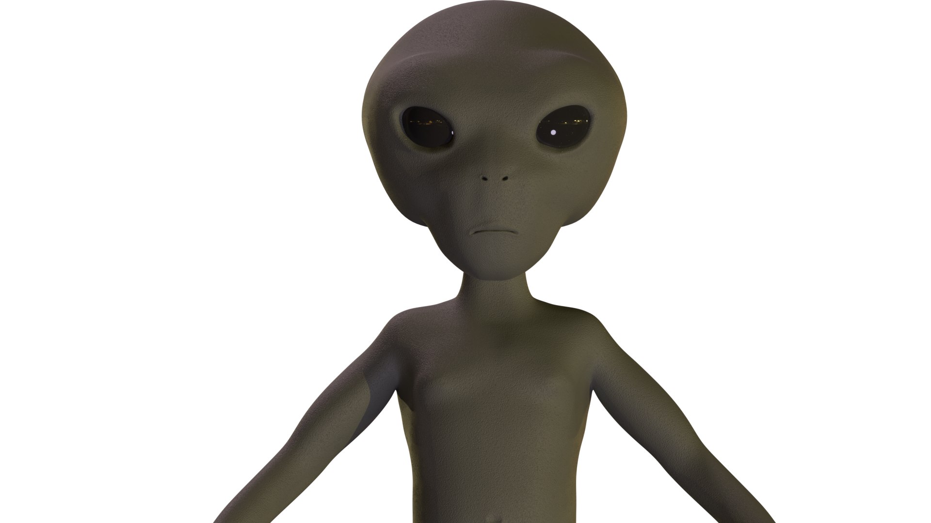 3D Grey Alien - TurboSquid 1269967