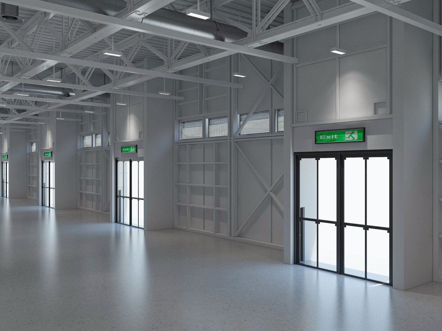 Exhibition Hall Interior And Exterior 19 3D Model - TurboSquid 2078118