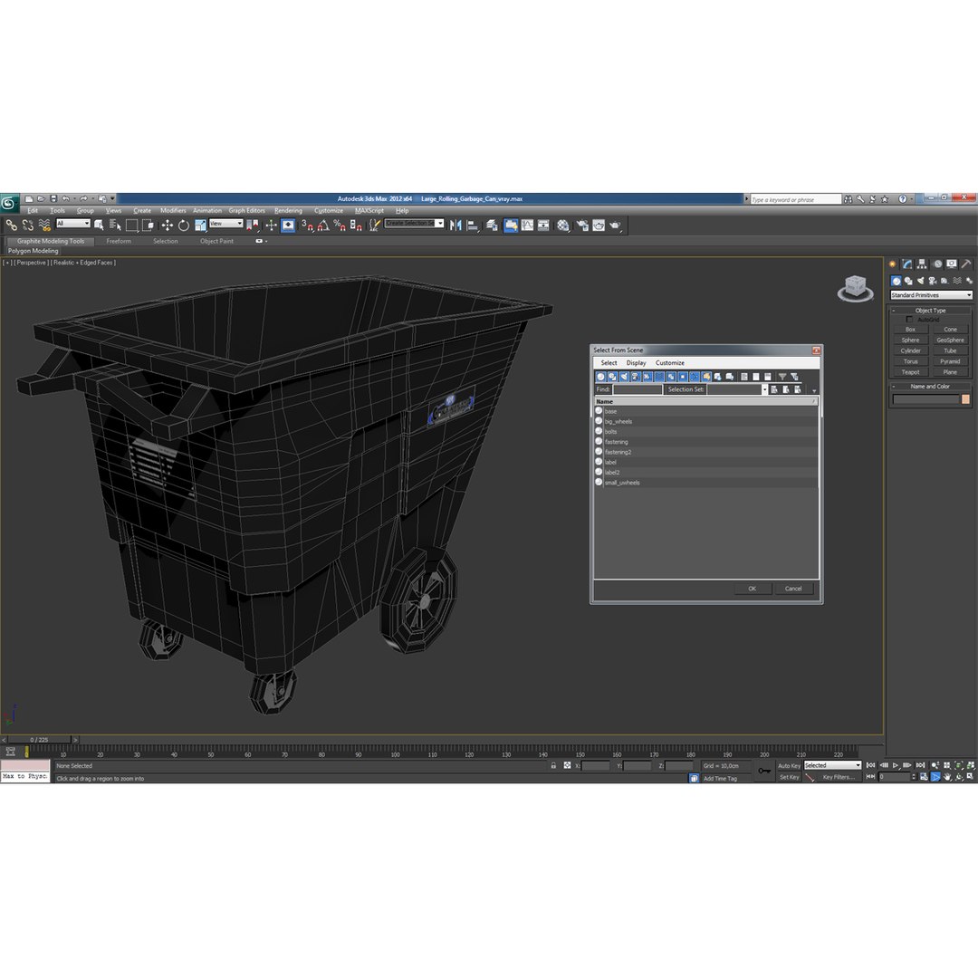 3d Large Rolling Garbage Model