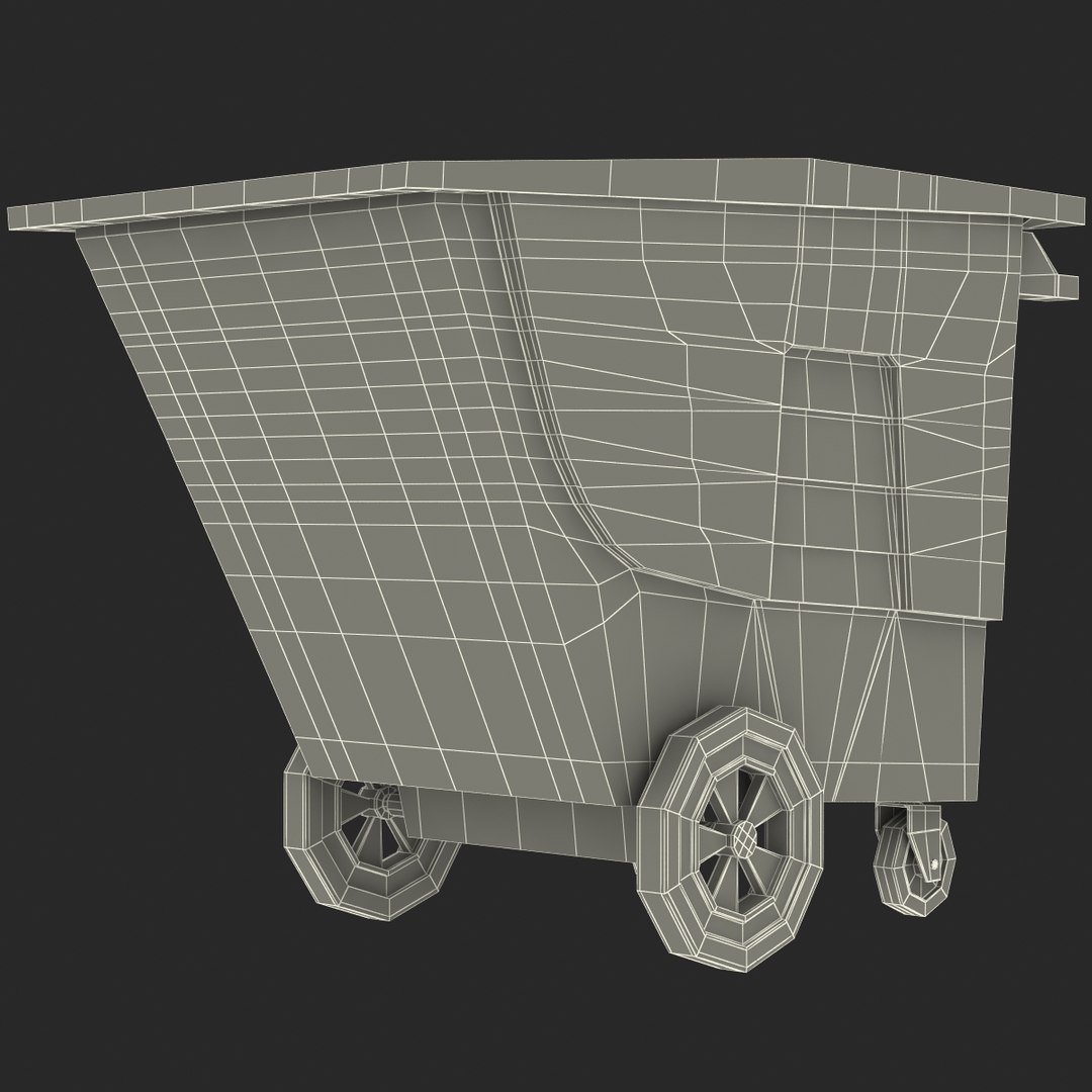 3d large rolling garbage model