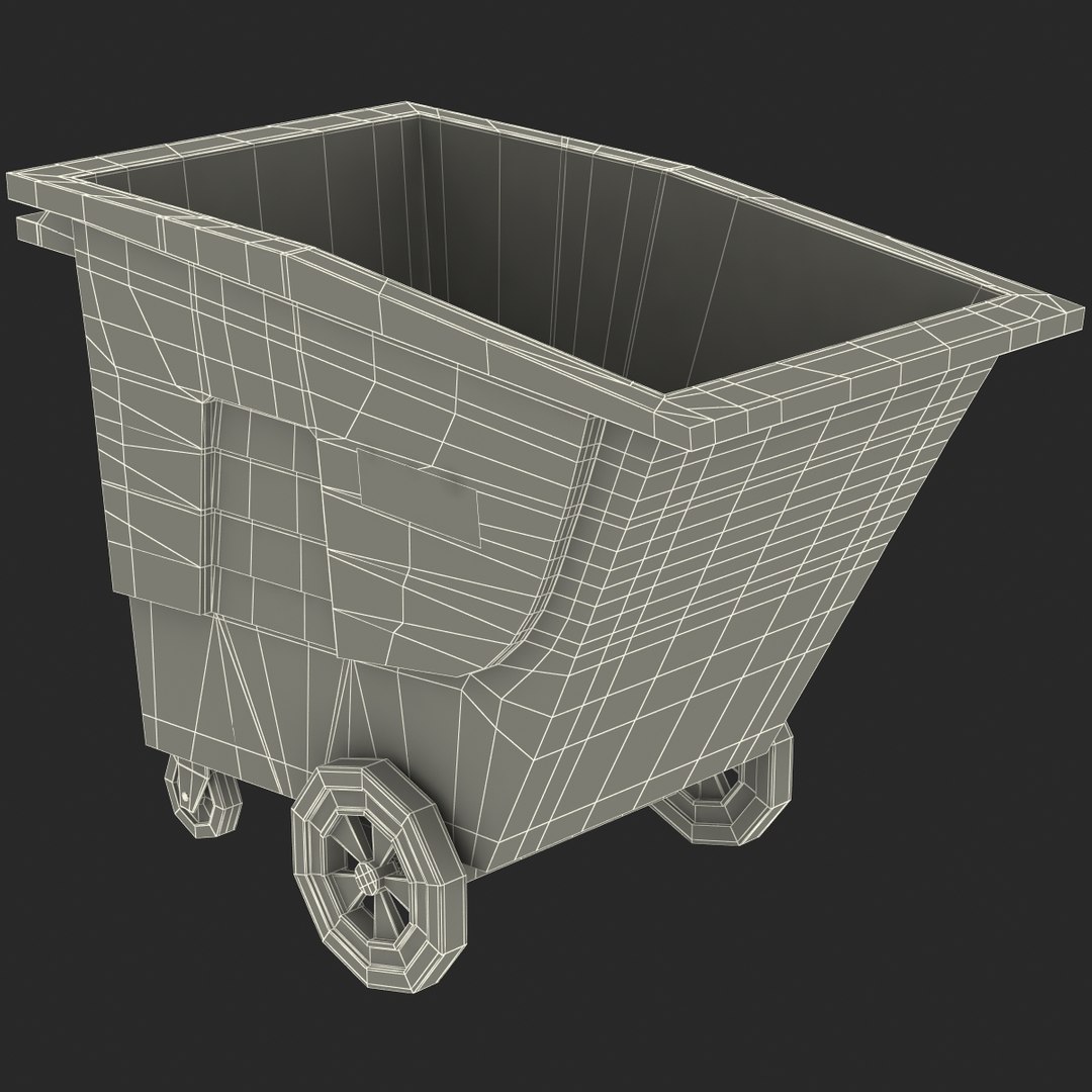 3d large rolling garbage model