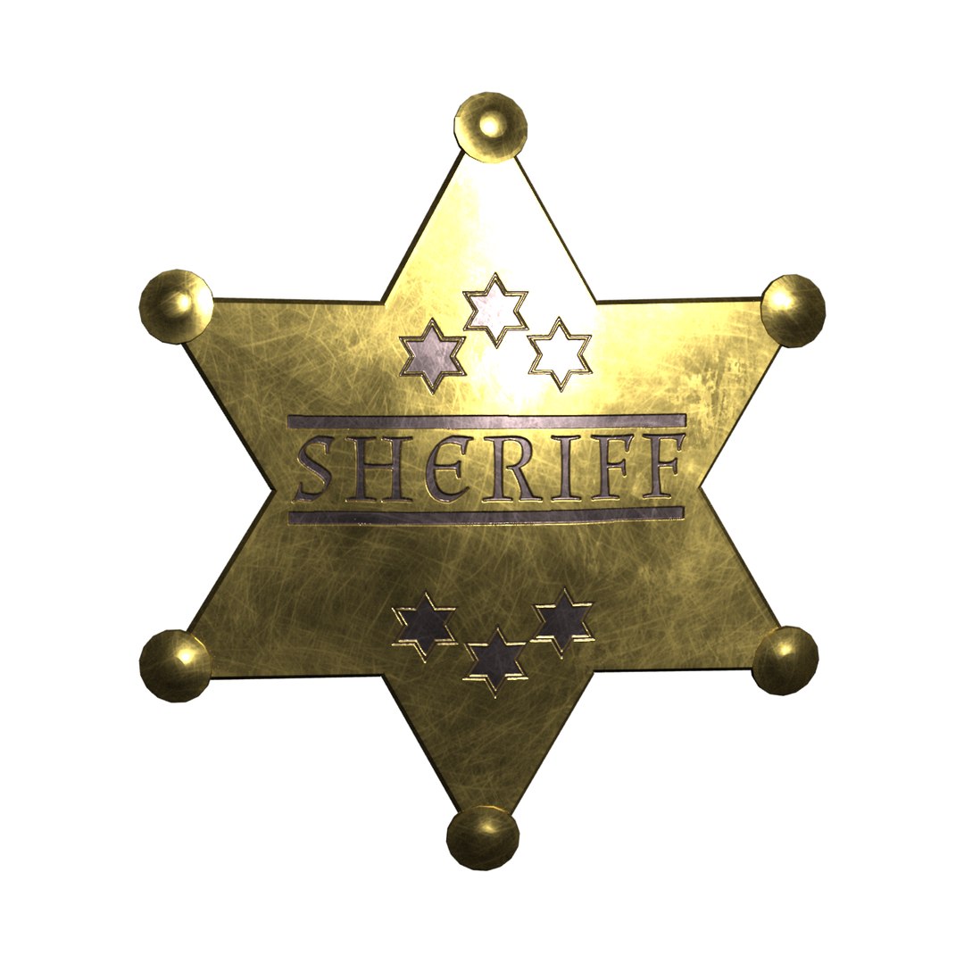 Sheriff Badge Model - TurboSquid 2395397