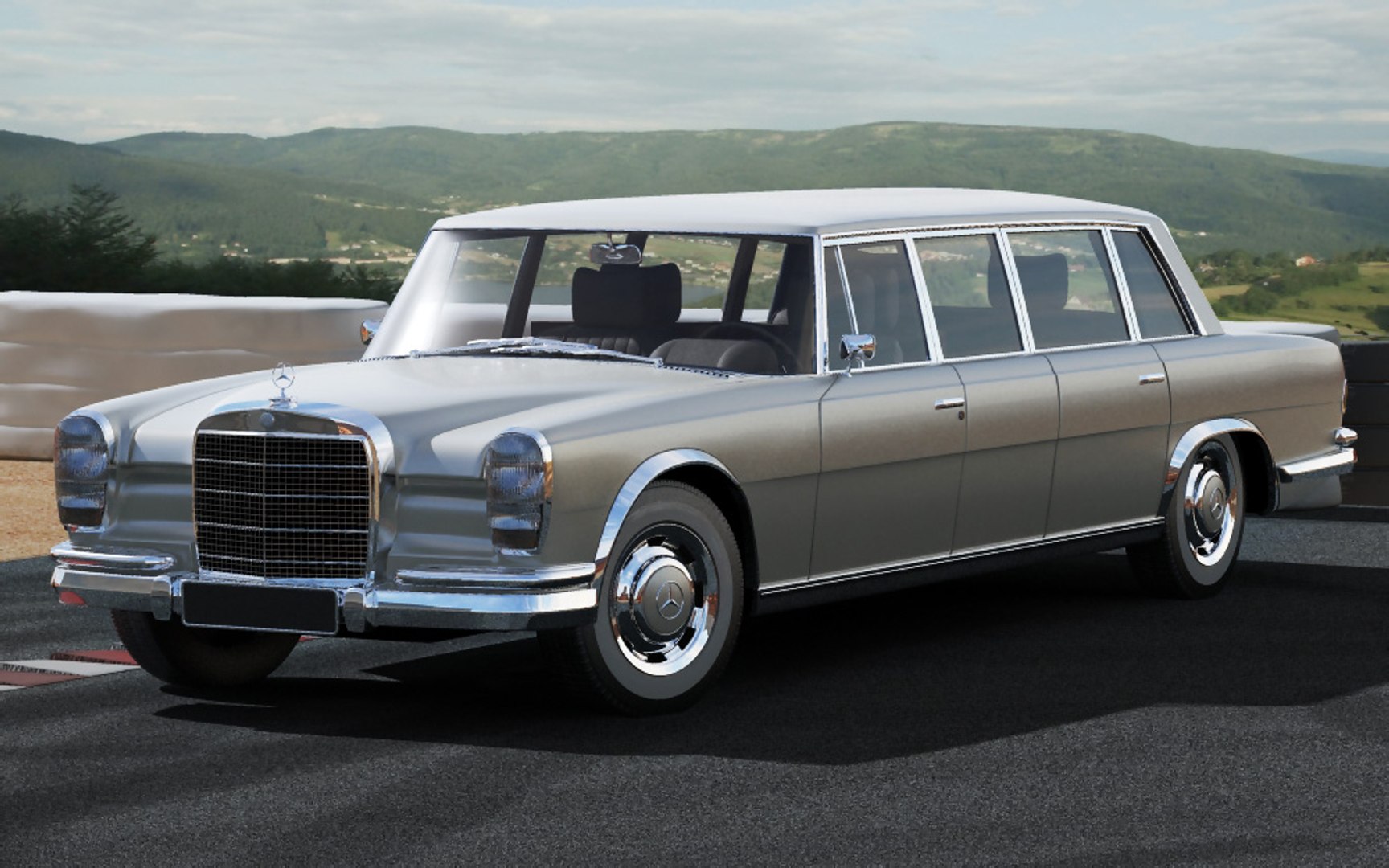 3d Mercedes 600 W100