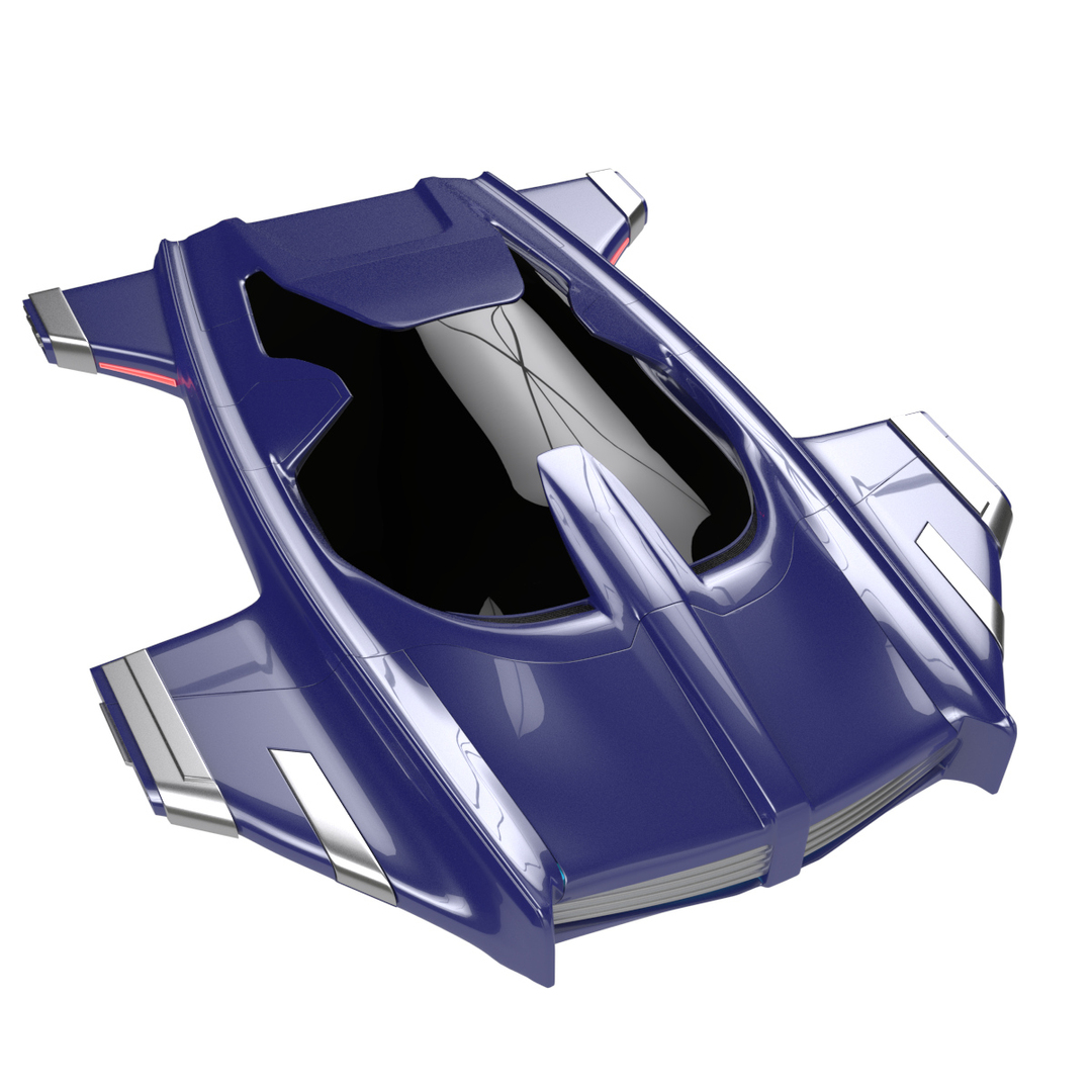 futuristic hover car h3 3d model