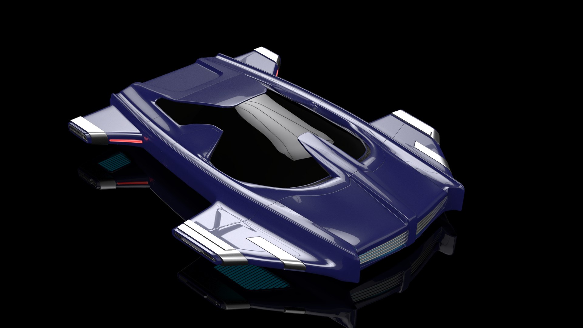 Futuristic Hover Car H3 3d Model