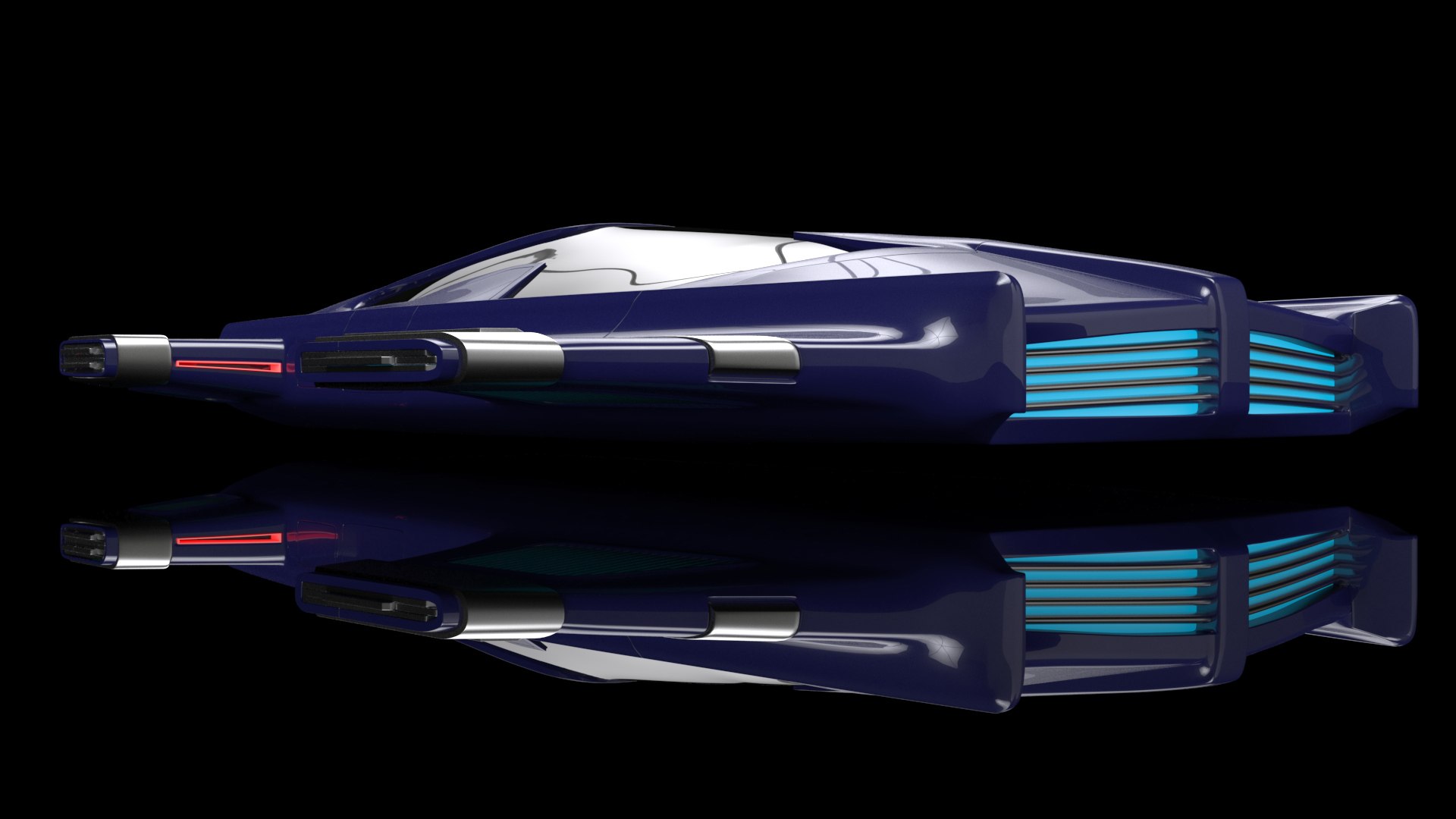 Futuristic Hover Car H3 3d Model
