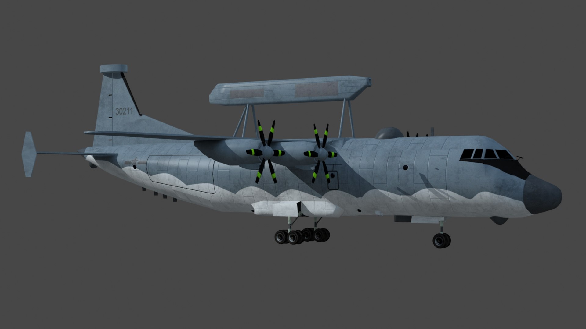 3D Chinese Y9-lg Electronic Warfare Aircraft Model - TurboSquid 2281397
