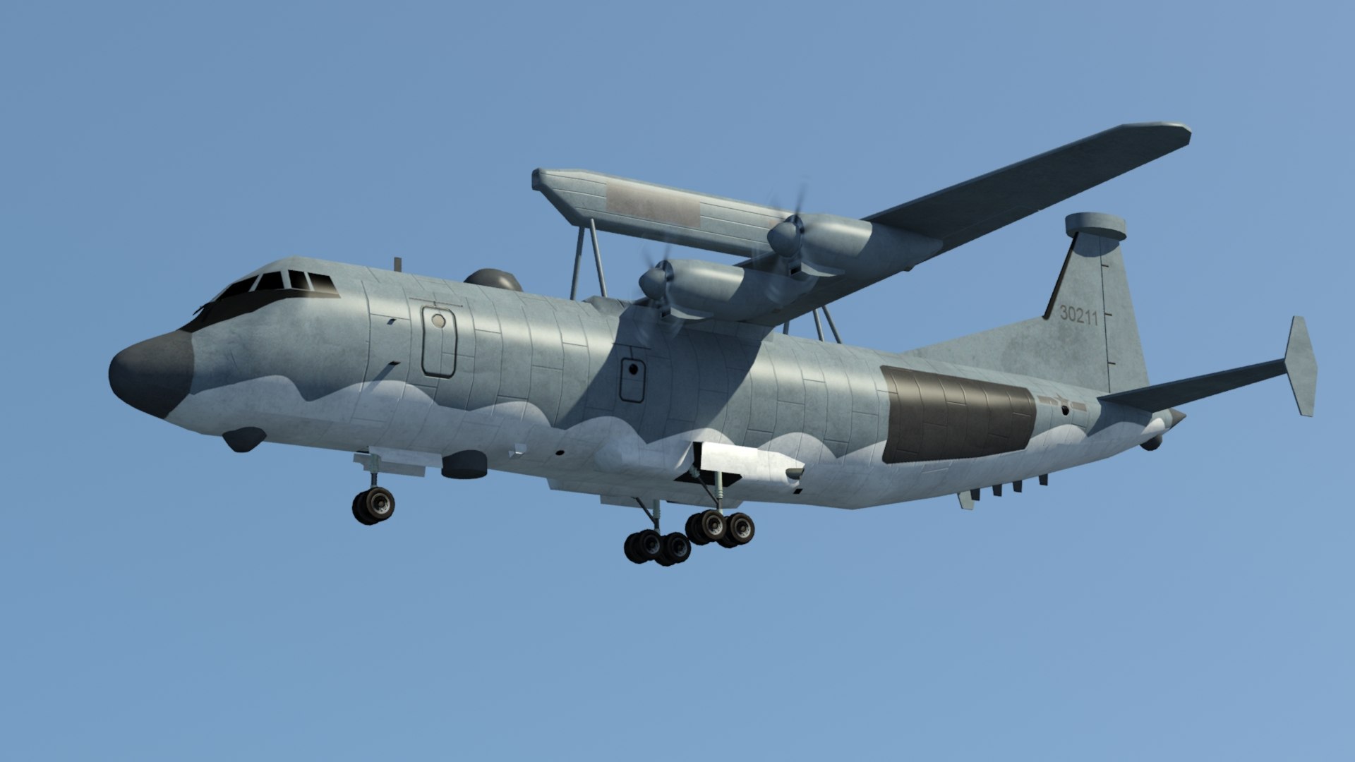 3D Chinese Y9-lg Electronic Warfare Aircraft Model - TurboSquid 2281397