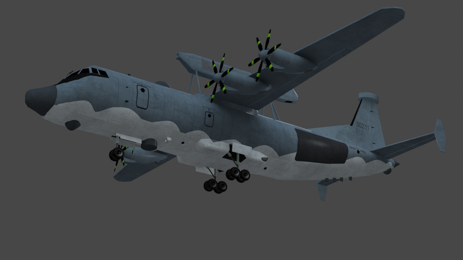 3D Chinese Y9-lg Electronic Warfare Aircraft Model - TurboSquid 2281397