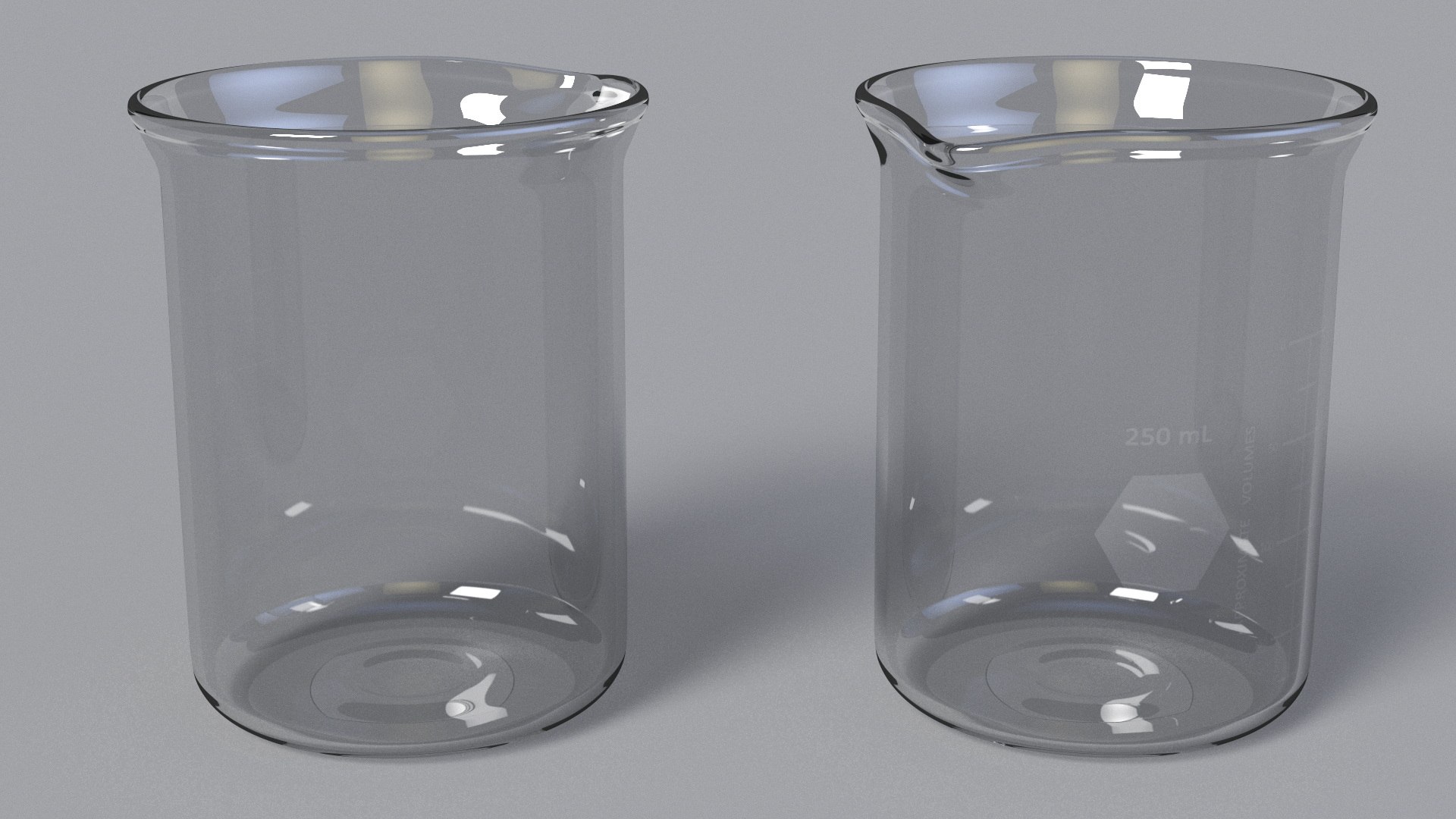 Glass Beaker 250ml 3D Model - TurboSquid 2128295