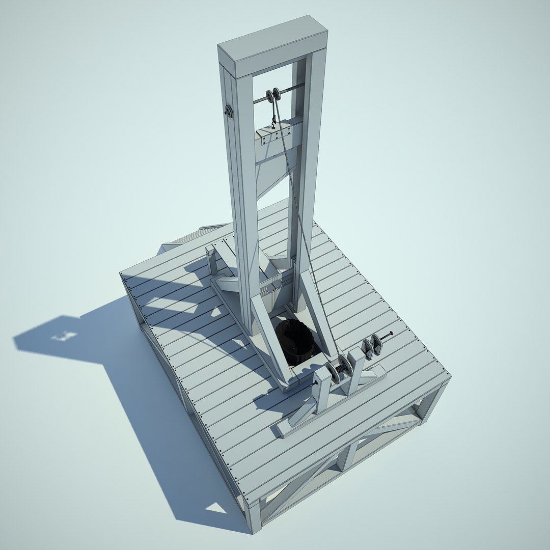 3d Guillotine Wood Model