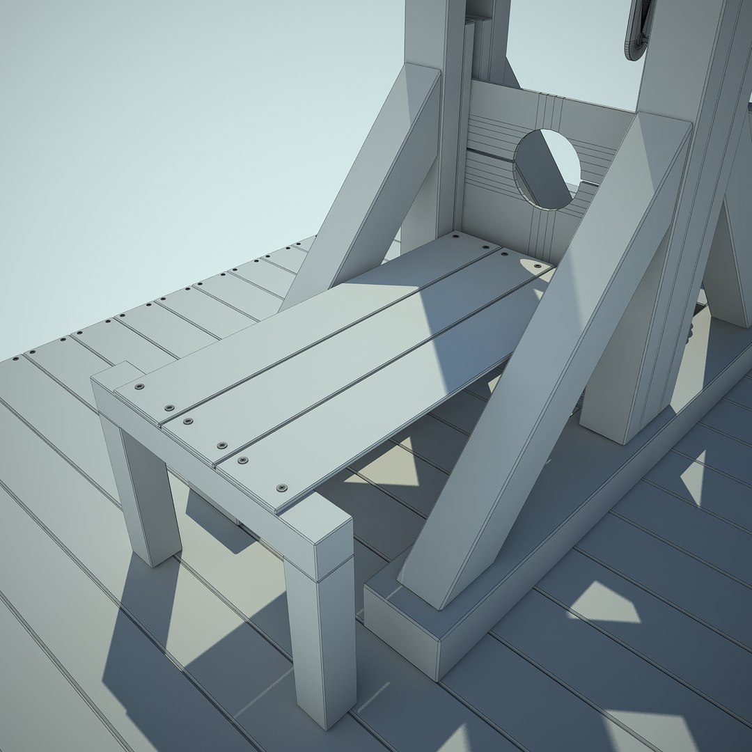 3d Guillotine Wood Model