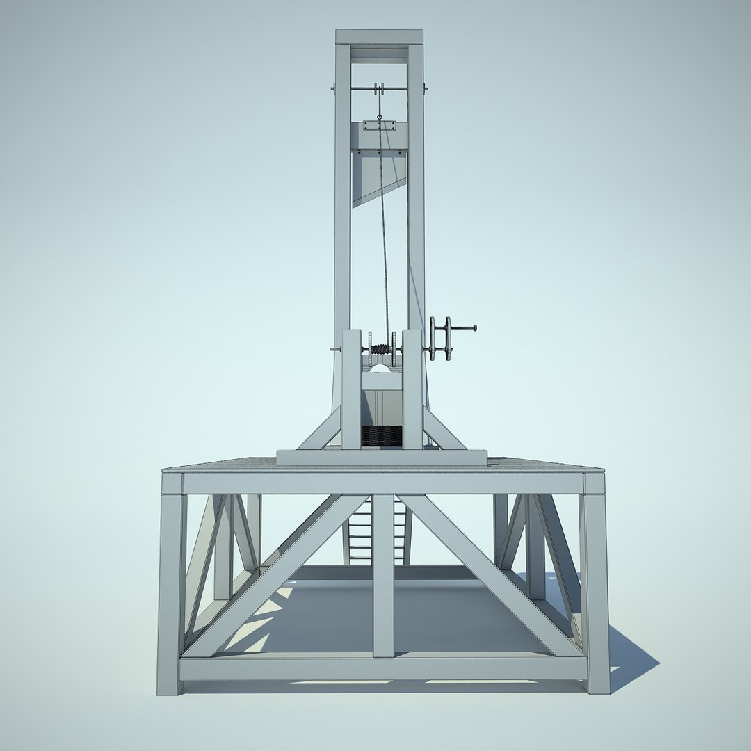 3d Guillotine Wood Model