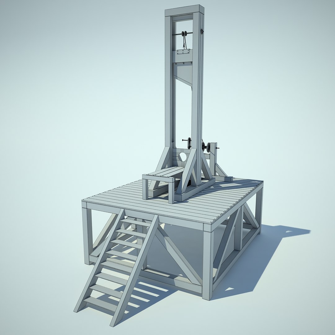 3d Guillotine Wood Model