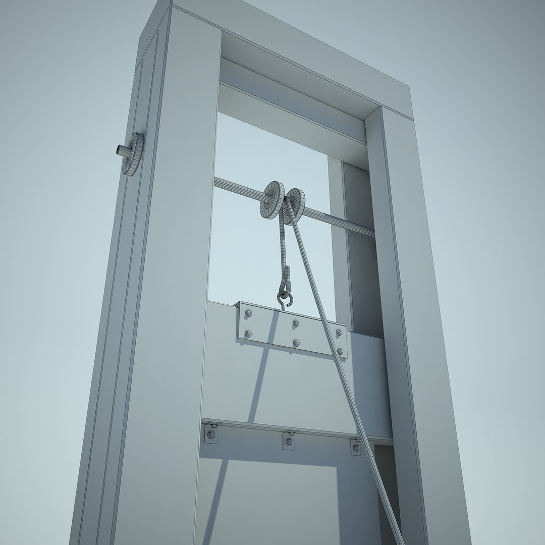 3d Guillotine Wood Model