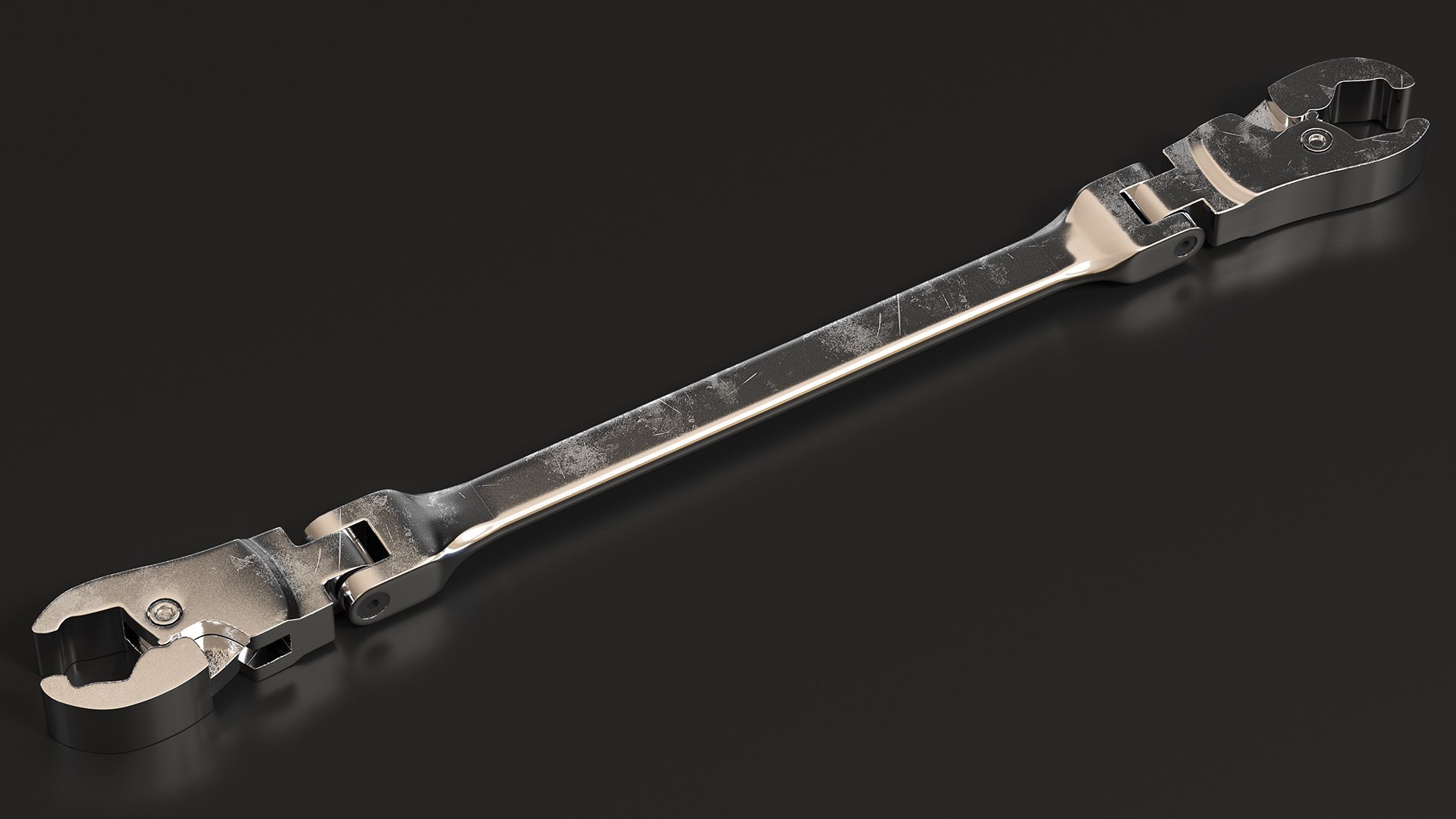 Steel Ratcheting Wrench 9mm 11mm 3D Model - TurboSquid 1962448