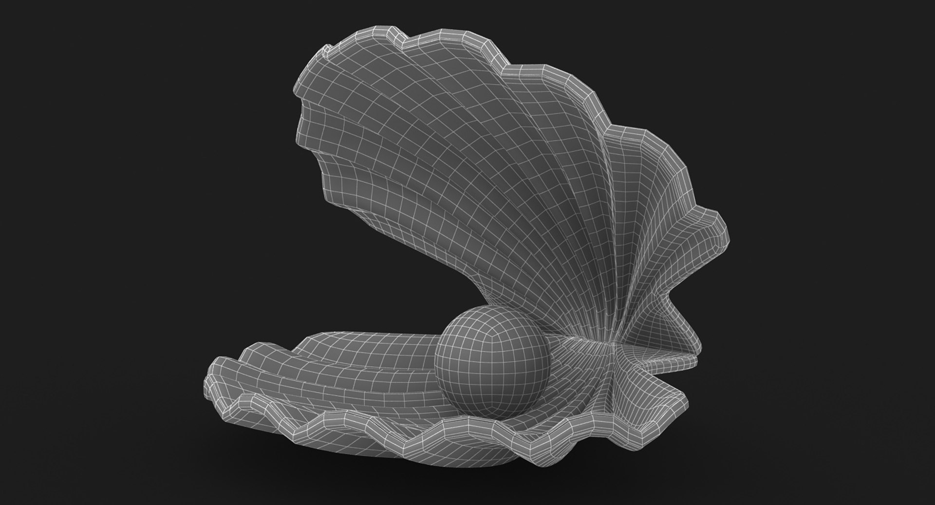 pearl shell animation 3d max
