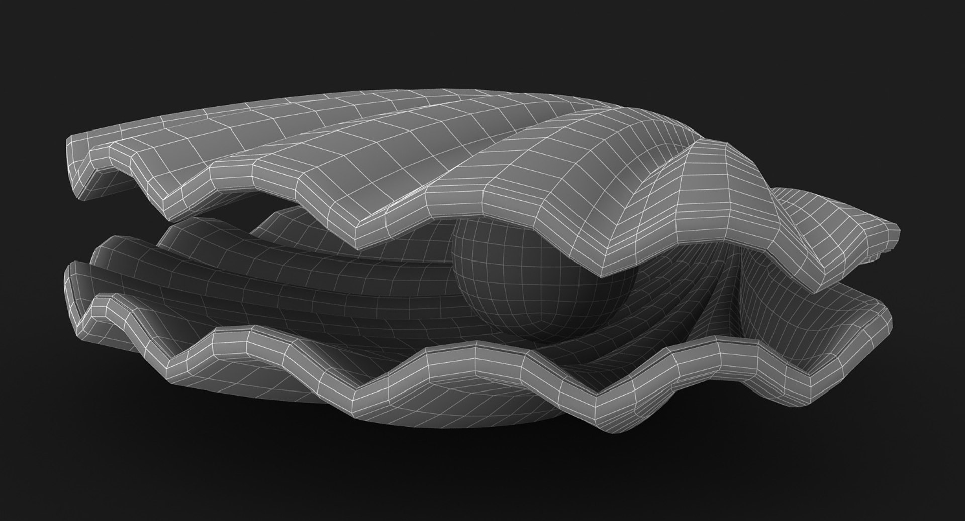 pearl shell animation 3d max