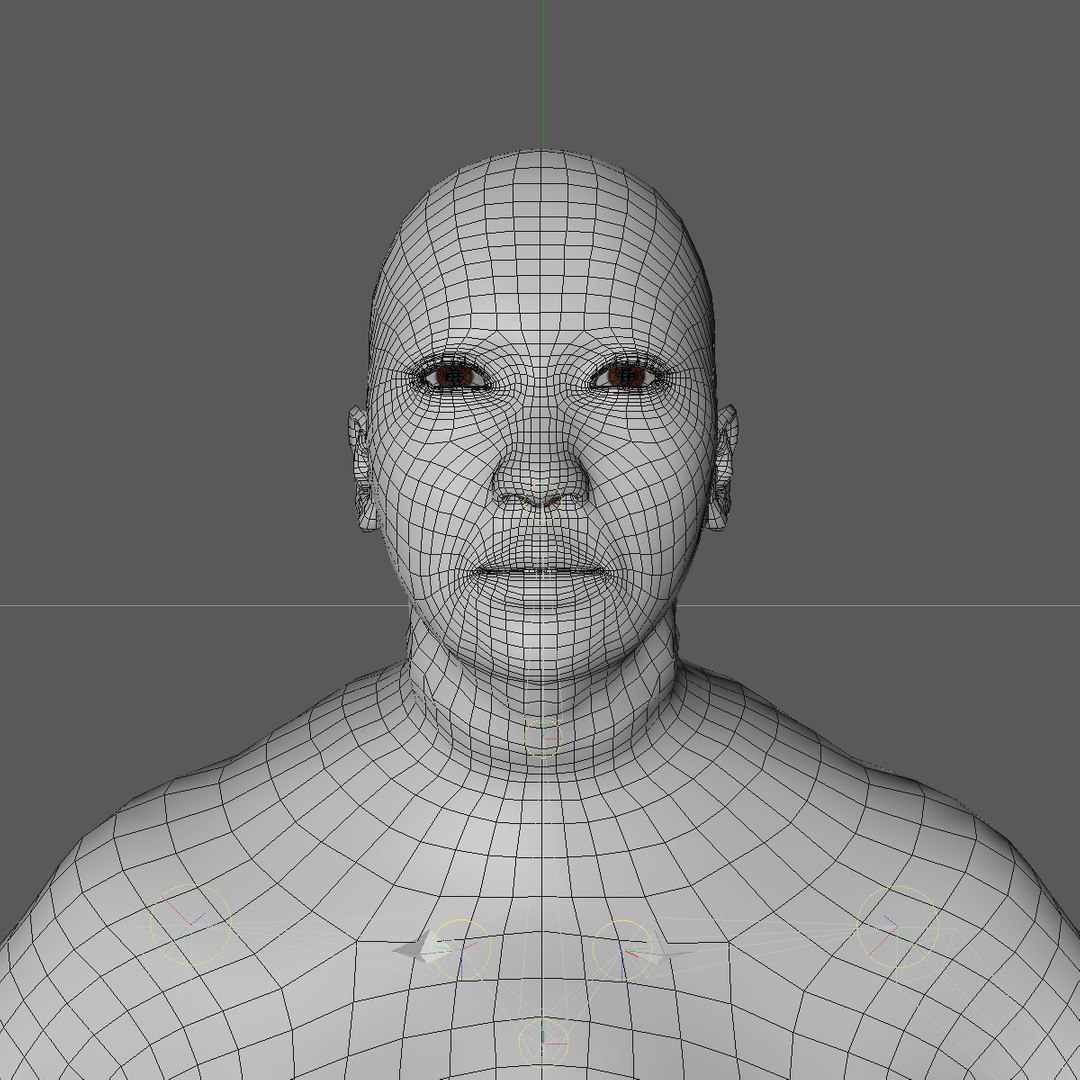 Base Mesh Obese Asian 3d Model