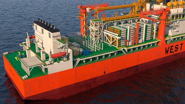 WEST VELA Drilling Ship model - TurboSquid 1889287