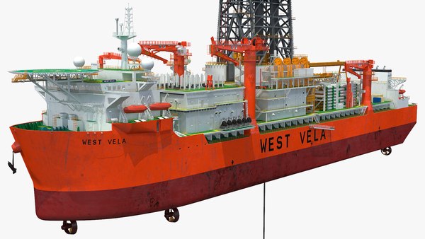 WEST VELA Drilling Ship model - TurboSquid 1889287