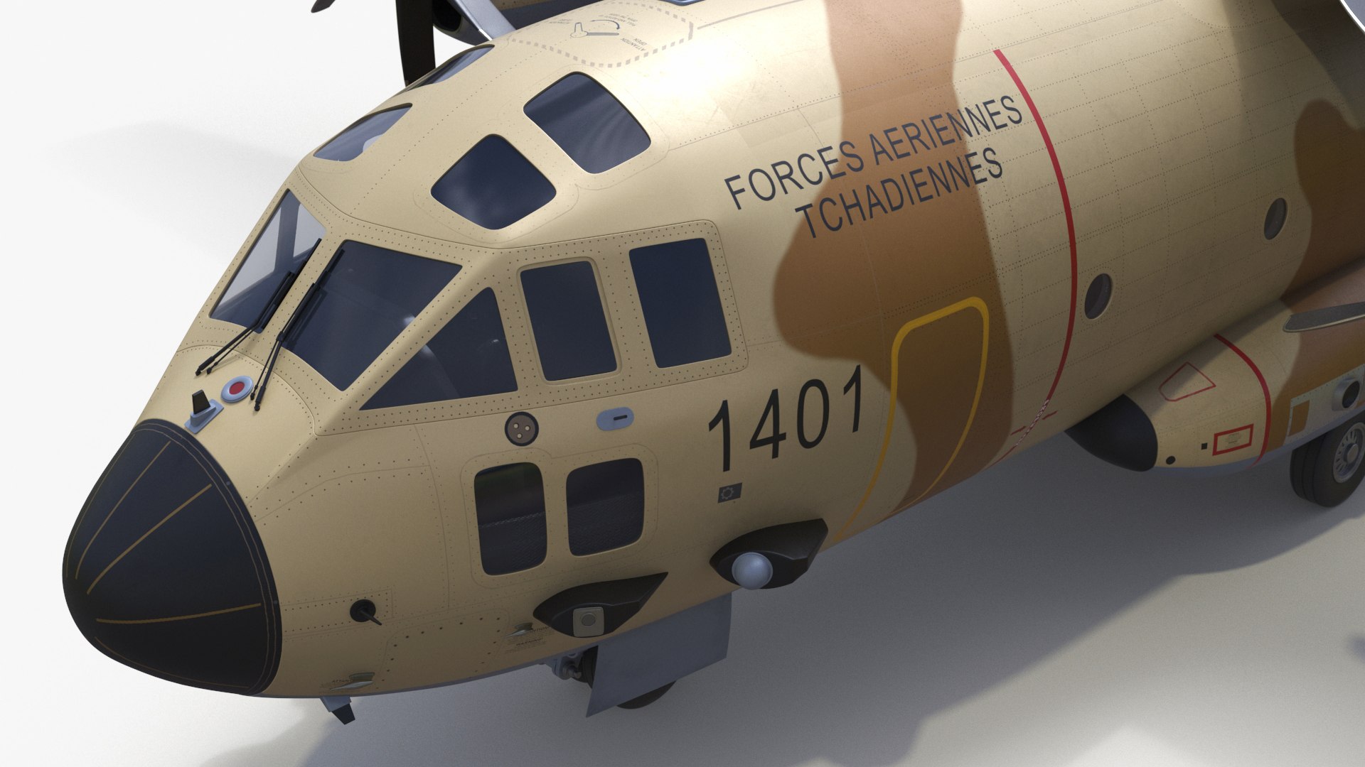 3D Model Multi-mission Aircraft Brown Simplified - TurboSquid 2296401