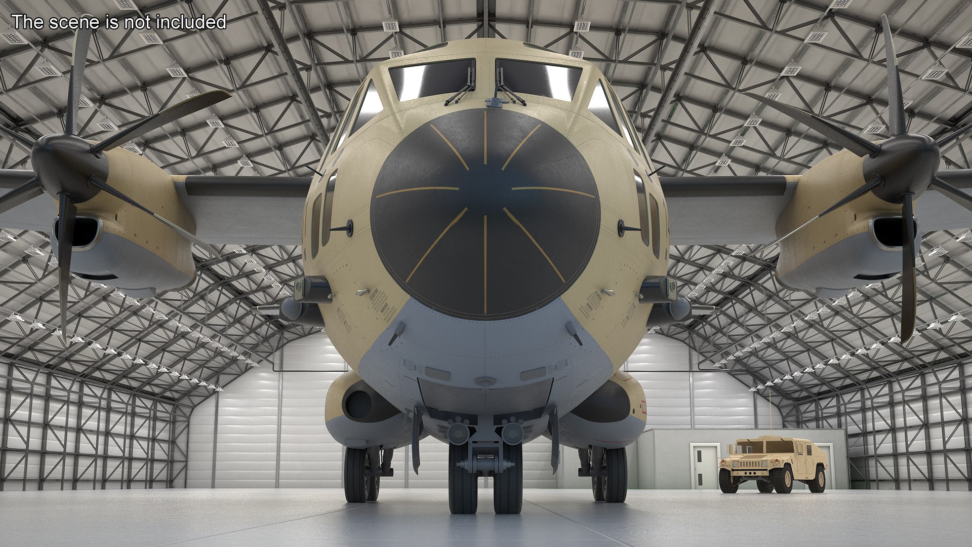 3D Model Multi-mission Aircraft Brown Simplified - TurboSquid 2296401