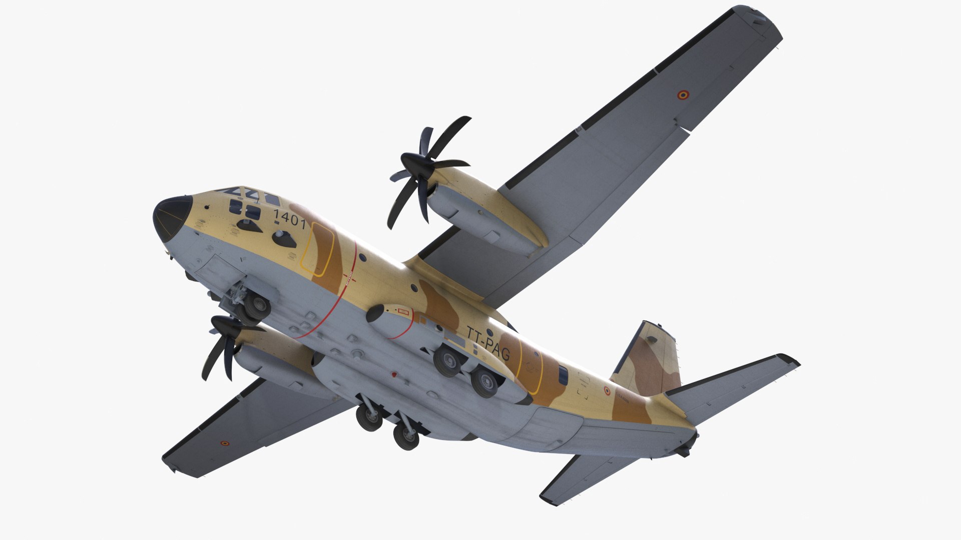 3D Model Multi-mission Aircraft Brown Simplified - TurboSquid 2296401