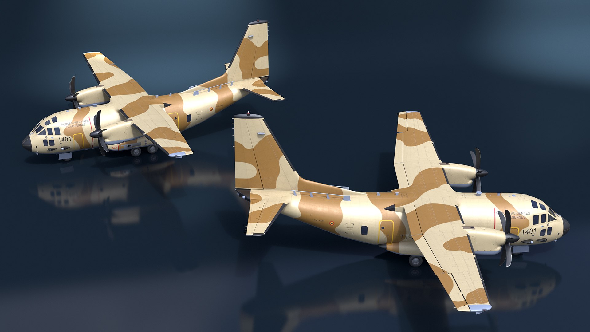3D Model Multi-mission Aircraft Brown Simplified - TurboSquid 2296401