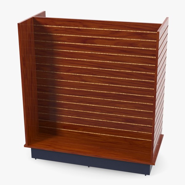 modelo 3d Slat Wall Trade Show Display Dark Wood - TurboSquid 2076199