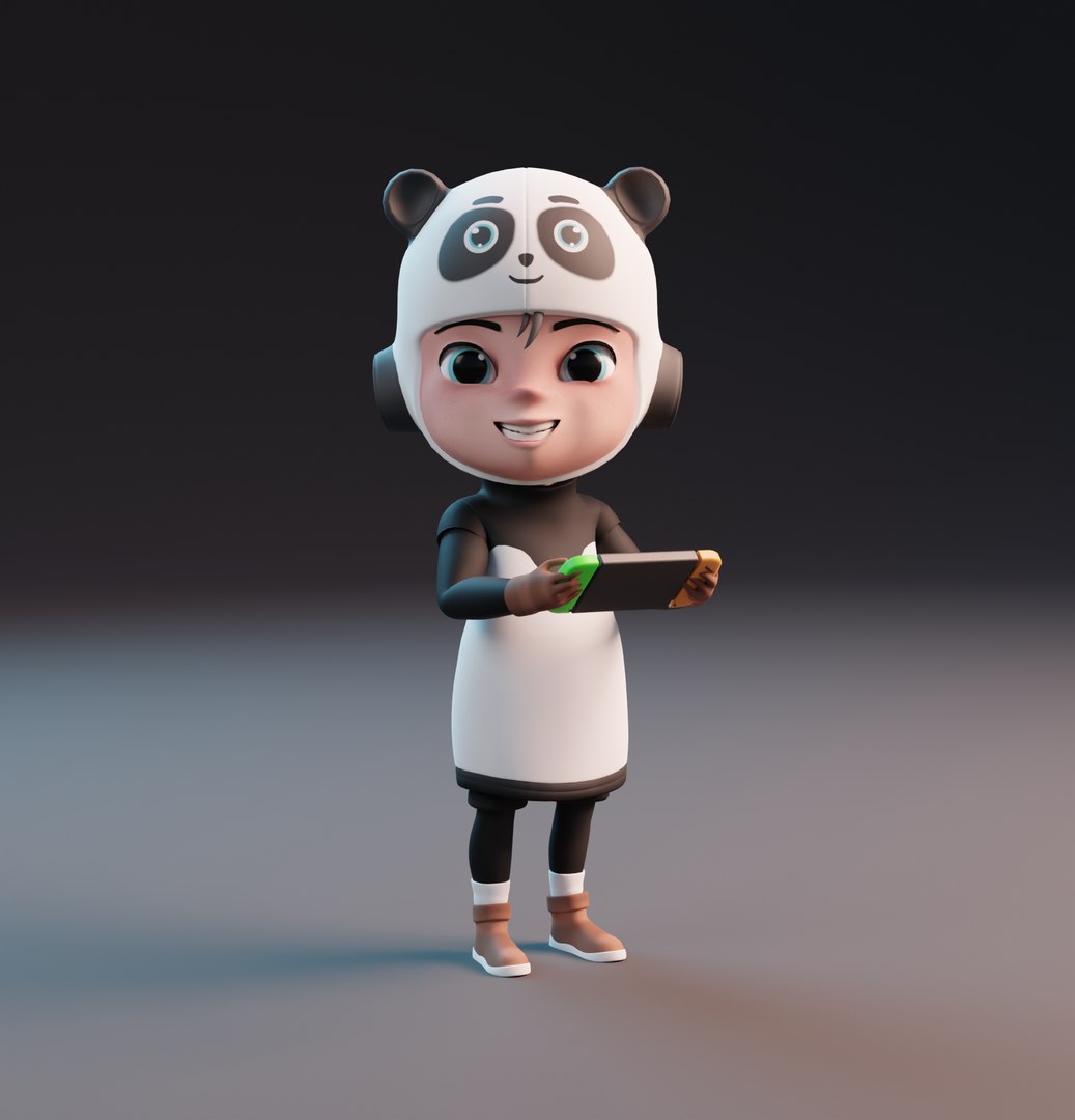 Panda Kid Character Model - TurboSquid 1758278